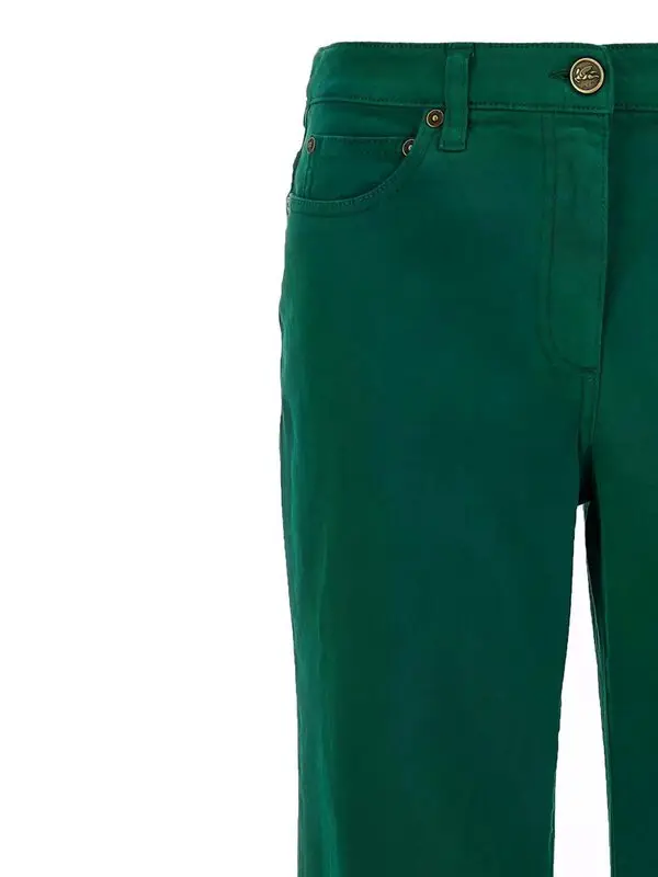 Etro Embroidered-logo Back-patch Trousers