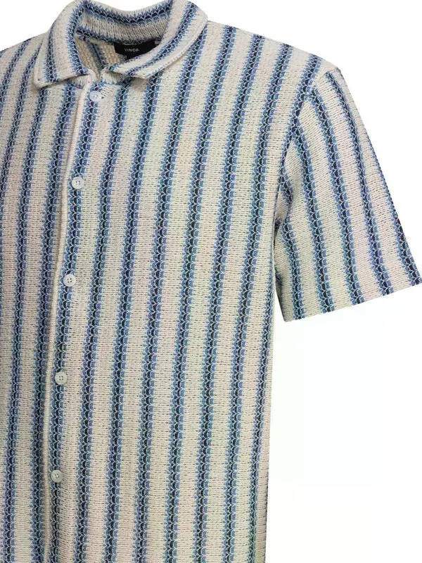 Vince Striped Short-sleeve Shirt - Blue