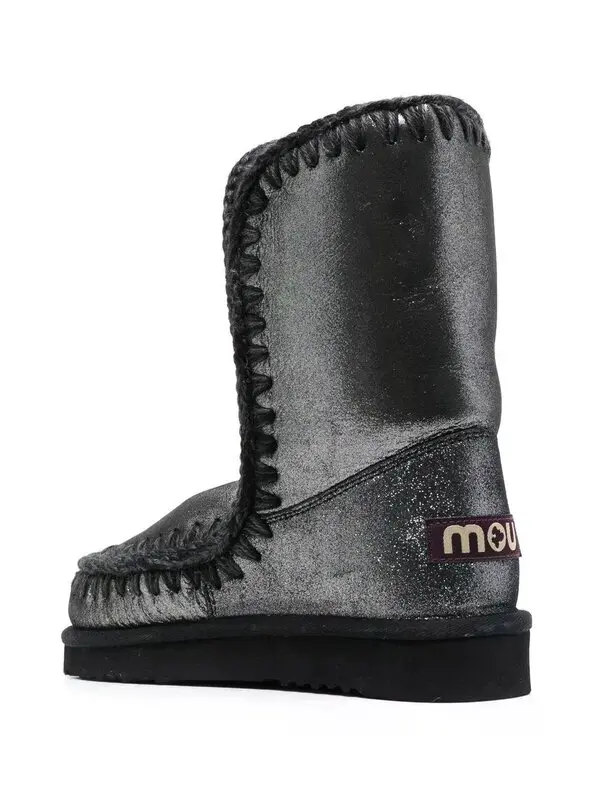 Mou Metallic Whipstitch Trim Boots