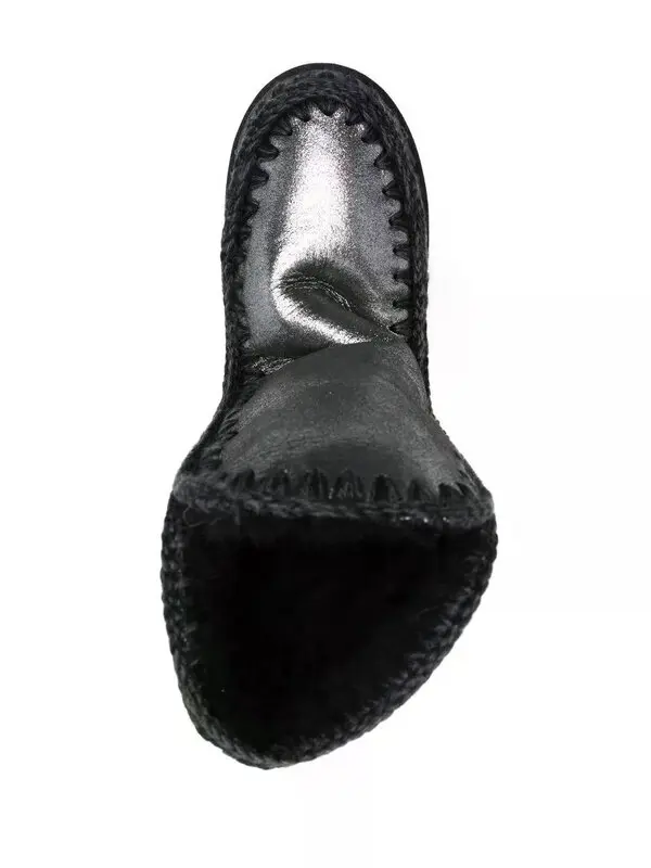 Mou Metallic Whipstitch Trim Boots