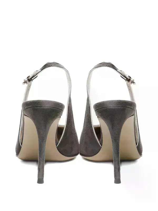 GIANVITO ROSSI Suede Slingback Stiletto Mules
