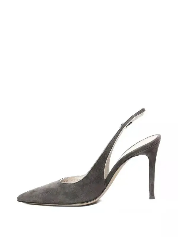 GIANVITO ROSSI Suede Slingback Stiletto Mules