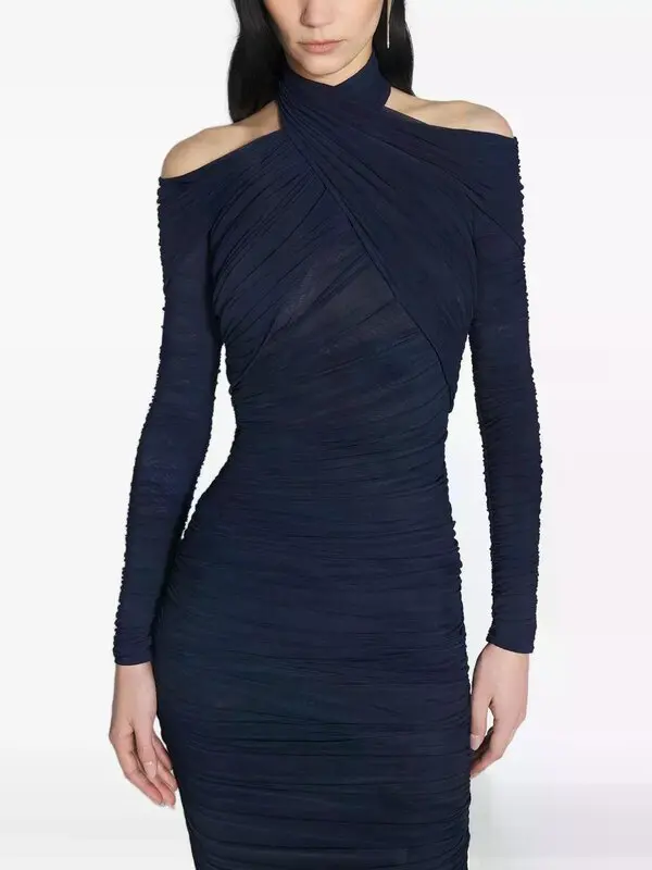 MUGLER Draped Midi Dress