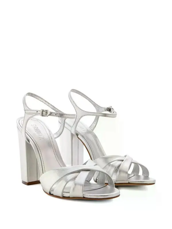 Schutz 105mm Crossover Ankle-strap Heeled Pumps