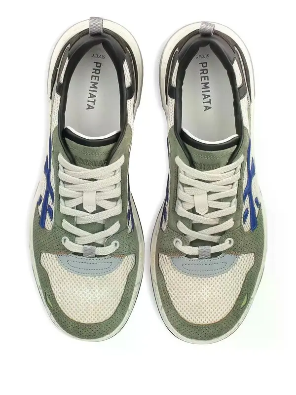 Premiata Drake Mesh-panel Sneakers - Neutrals