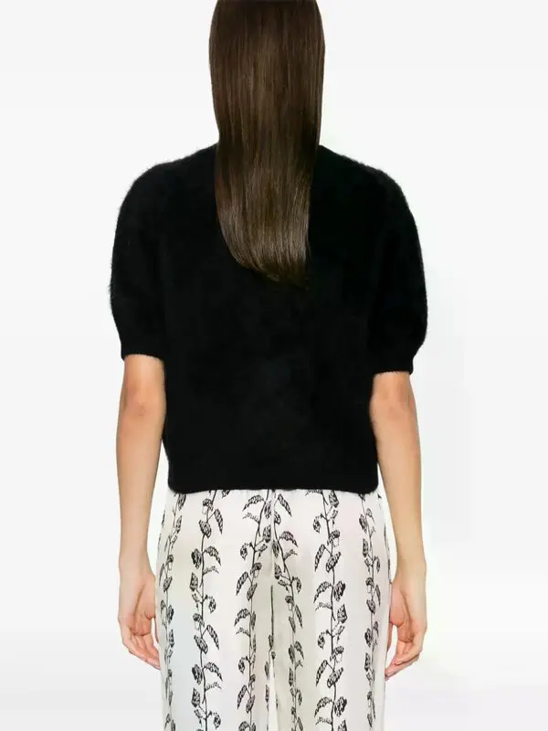 LISA YANG Juniper Knitted Top - Black