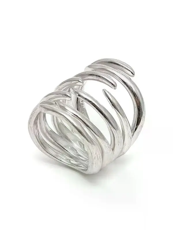 PANCONESI Multi-bands Statement Ring - Silver
