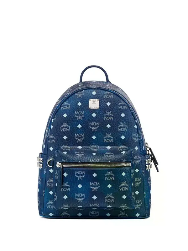 Mcm Stark Side-studs Backpack - Blue
