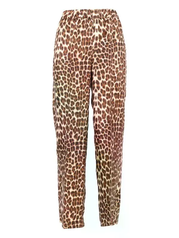 P.a.r.o.s.h Leopard-print Silk Trousers