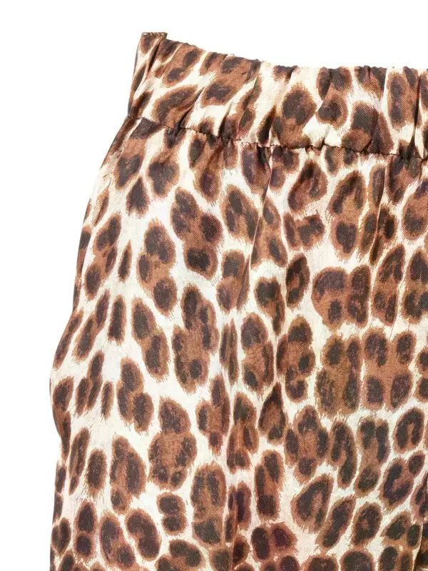 P.a.r.o.s.h Leopard-print Silk Trousers