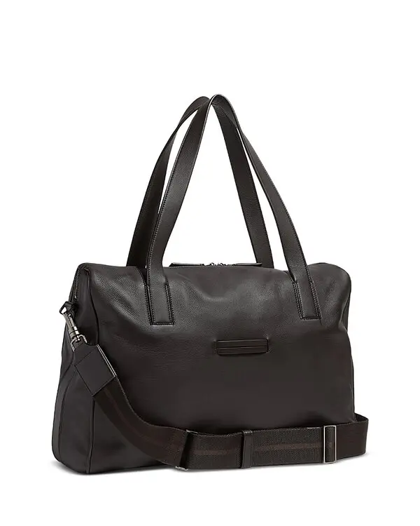 Zegna Secondskin Leather Everyday Bag - Dark Brown