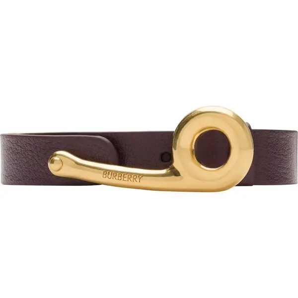 Burberry Thin Bridle Leather Belt - Rubus Purple