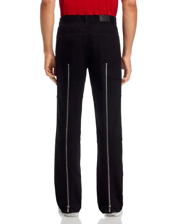 Helmut Lang Zip Carpenter Relaxed Fit Pants - Rinsed Black