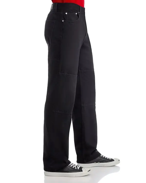 Helmut Lang Zip Carpenter Relaxed Fit Pants - Rinsed Black