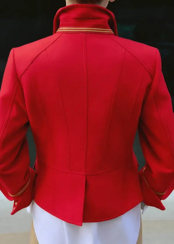 ME+EM Italian Wool Twill Military Jacket - Red