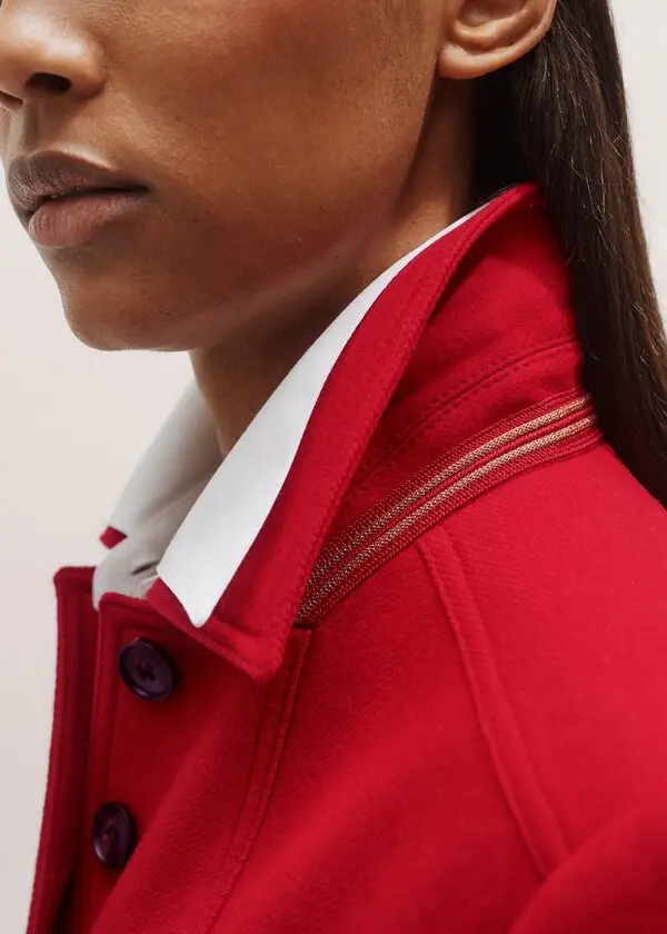 ME+EM Italian Wool Twill Military Jacket - Red