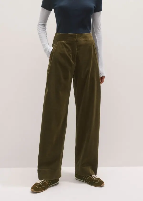 ME+EM Corduroy Tapered Trousers
