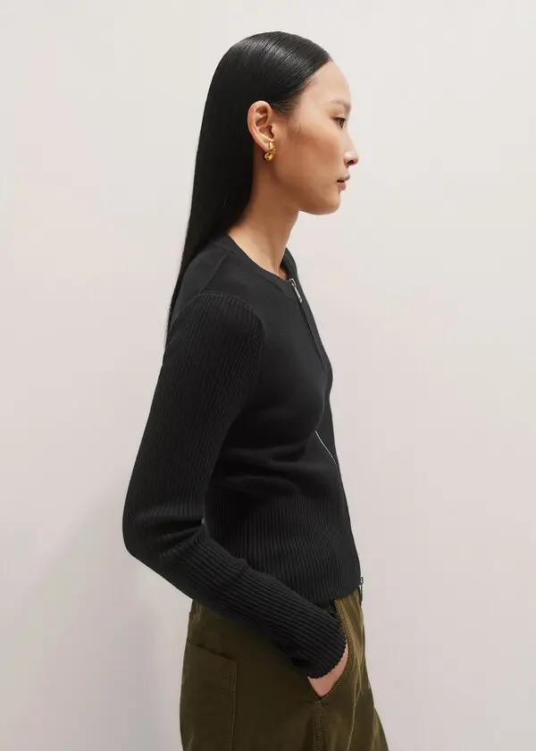 ME+EM Milano Knit Two-way Zip Cardigan