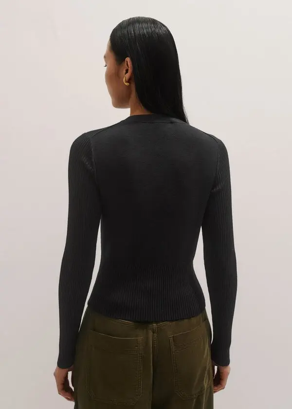 ME+EM Milano Knit Two-way Zip Cardigan