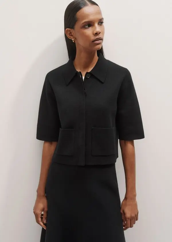 ME+EM Milano Knit Short Sleeve Jacket