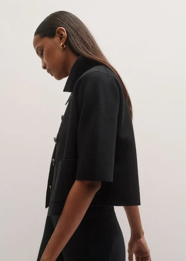 ME+EM Milano Knit Short Sleeve Jacket
