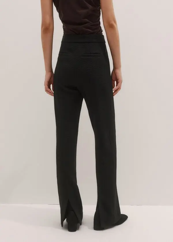 ME+EM Textured Slim-leg Trousers
