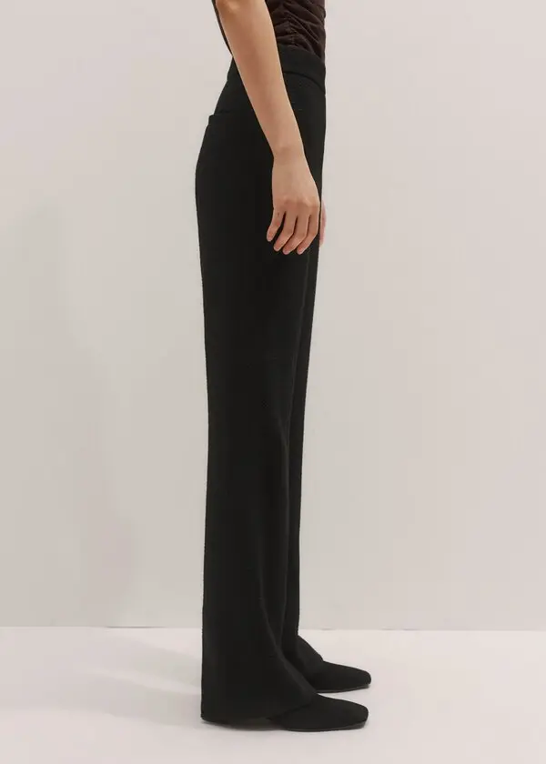 ME+EM Textured Slim-leg Trousers