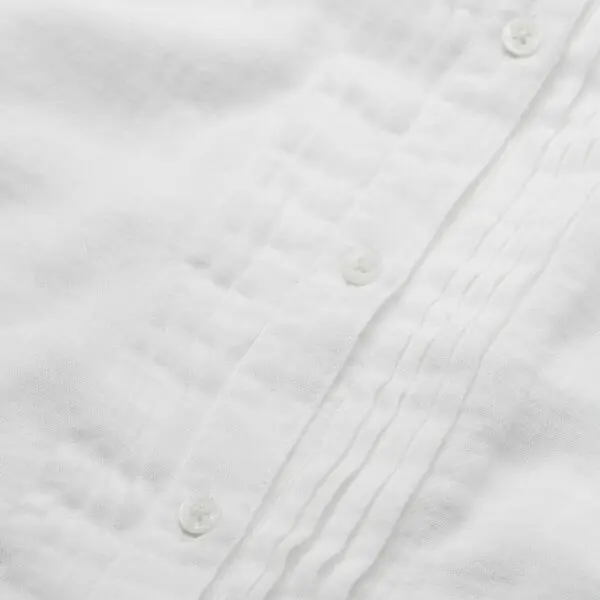 ME+EM Cheesecloth Pleat Detail Blouse - Soft White