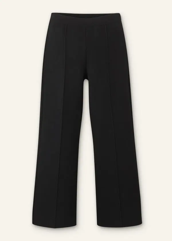 ME+EM Compact Knit Kickflare Crop Trousers
