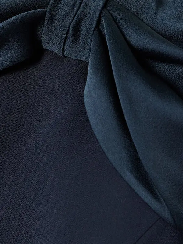 Jenny Packham Penny Cape-effect Stretch-crepe Midi Dress