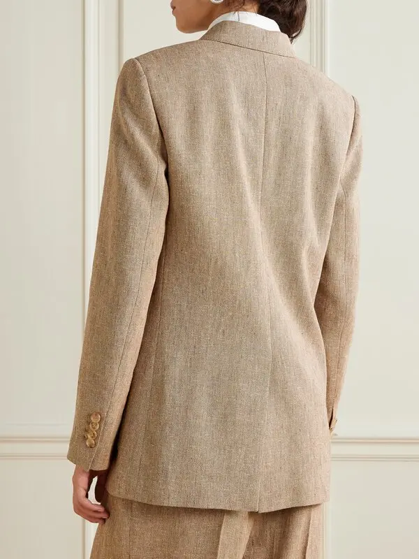 Loro Piana Double-breasted Linen Blazer