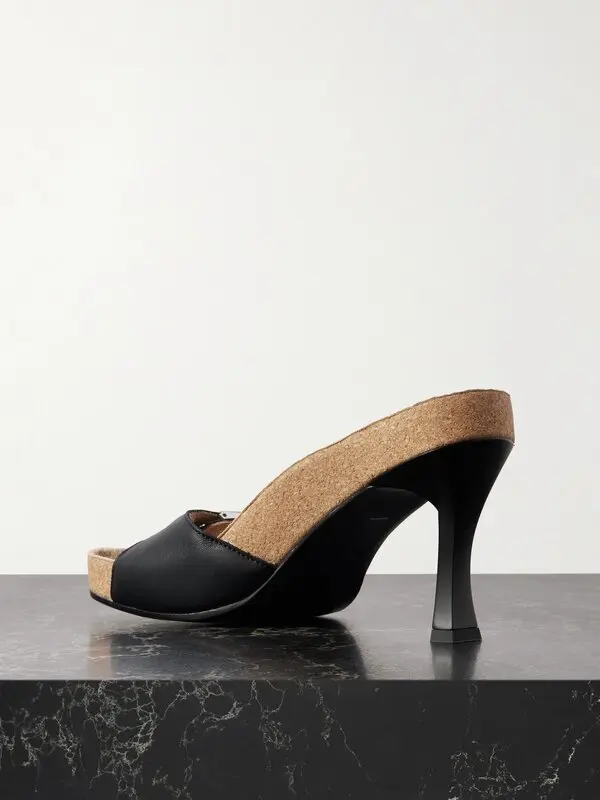 Balenciaga Scholl Embellished Leather Mules