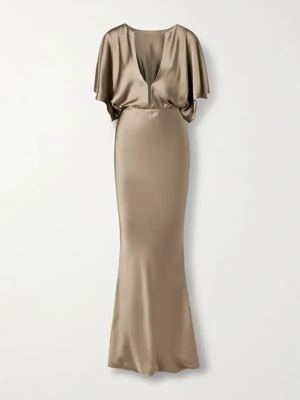 Norma Kamali Obie Satin Gown