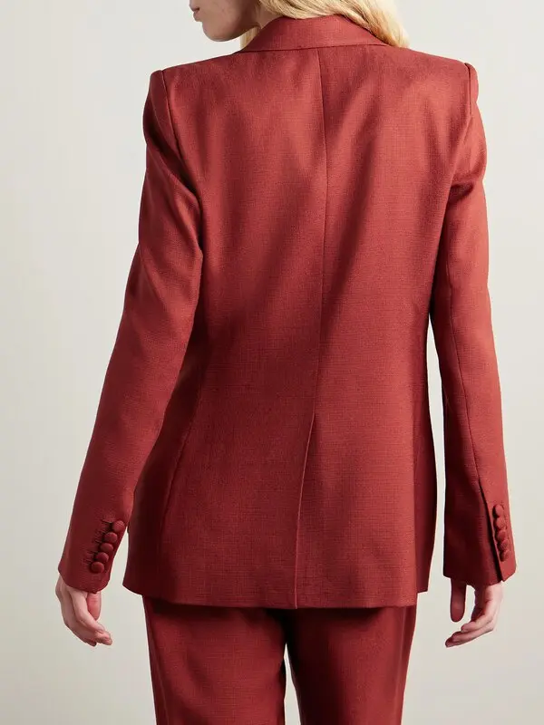 Adam Lippes Riva Double-breasted Canvas Blazer
