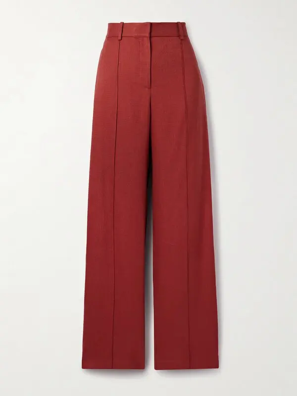 Adam Lippes Wyatt Canvas Straight-leg Pants
