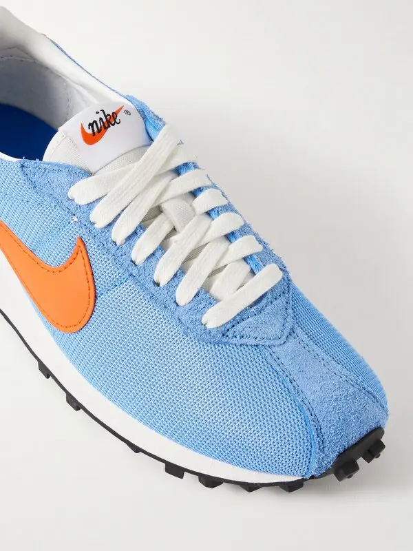 Nike Ld-1000 Suede And Leather-trimmed Mesh Sneakers - Blue
