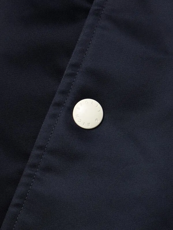 SPORTY & RICH Vendome Embroidered Striped Shell Bomber Jacket - Blue