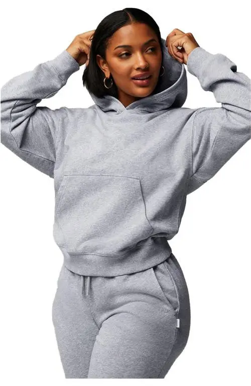 FABLETICS Relaxed Fit Terry Hoodie - Classic Grey Heather