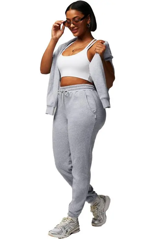 FABLETICS Year Round Terry High-waisted Sweatpants - Classic Grey Heather