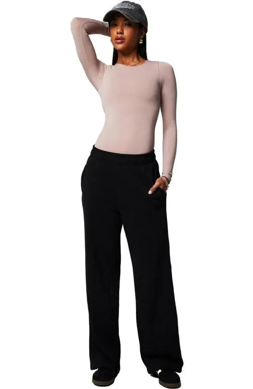 FABLETICS Year Round Terry Wide Leg Sweatpants - Black