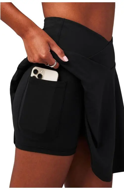 FABLETICS Crossover Flounce Skirt - Black