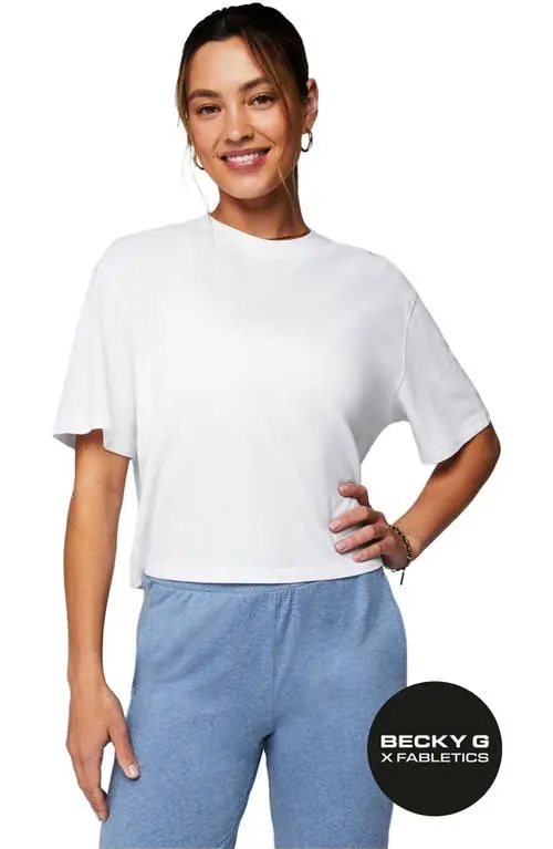 FABLETICS Cotton Boxy Tee - Classic White