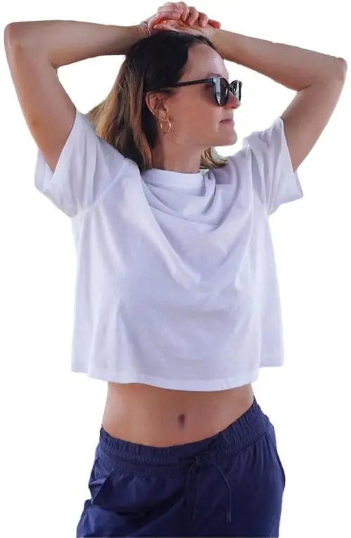 FABLETICS Cotton Boxy Tee - Classic White