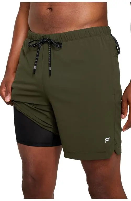 FABLETICS The 7" One Short - Dark Olive
