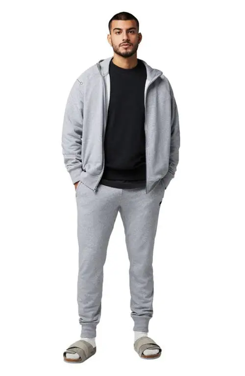 FABLETICS Terry Full Zip Hoodie - Classic Grey Heather