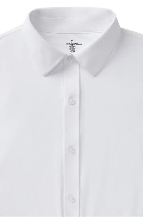FABLETICS The Don Short Sleeve Button Up - Classic White