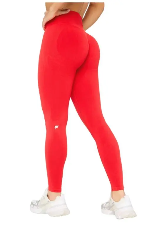 FABLETICS Seamless Scrunch High-waisted Legging - Heated Red