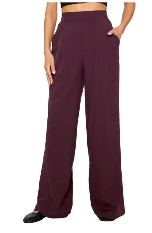 FABLETICS Downtown Wide Leg Pant - Oxblood