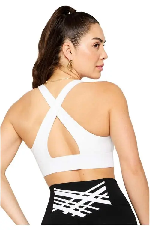 FABLETICS Oasis Twist Impact Sports Bra - Classic White