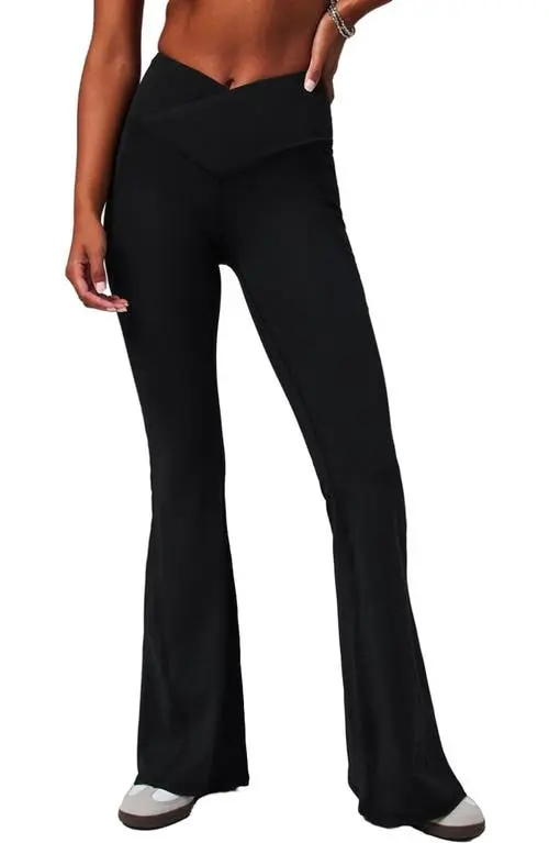 FABLETICS Oasis Pureluxe High-waisted Crossover Flare Pant - Black